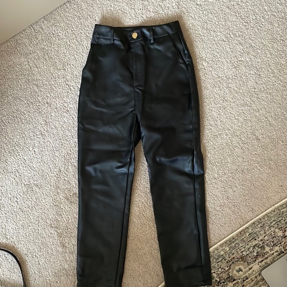 Missguided | Pants & Jumpsuits | Missguided High Waisted Leather Pants ...